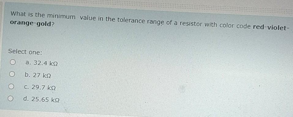 Solved What is the minimum value in the tolerance range of a | Chegg.com