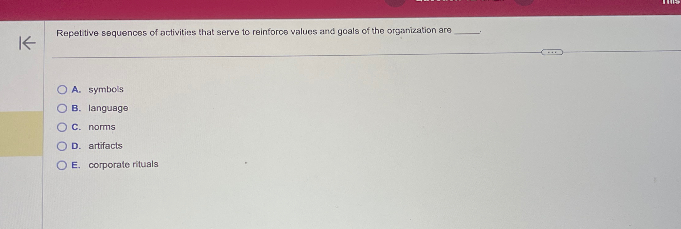 Solved Repetitive sequences of activities that serve to | Chegg.com