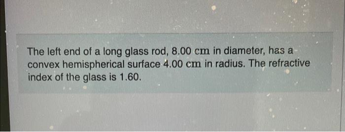 Solved The lefl end of a bry glas mod 6.00 cm h digment has | Chegg.com