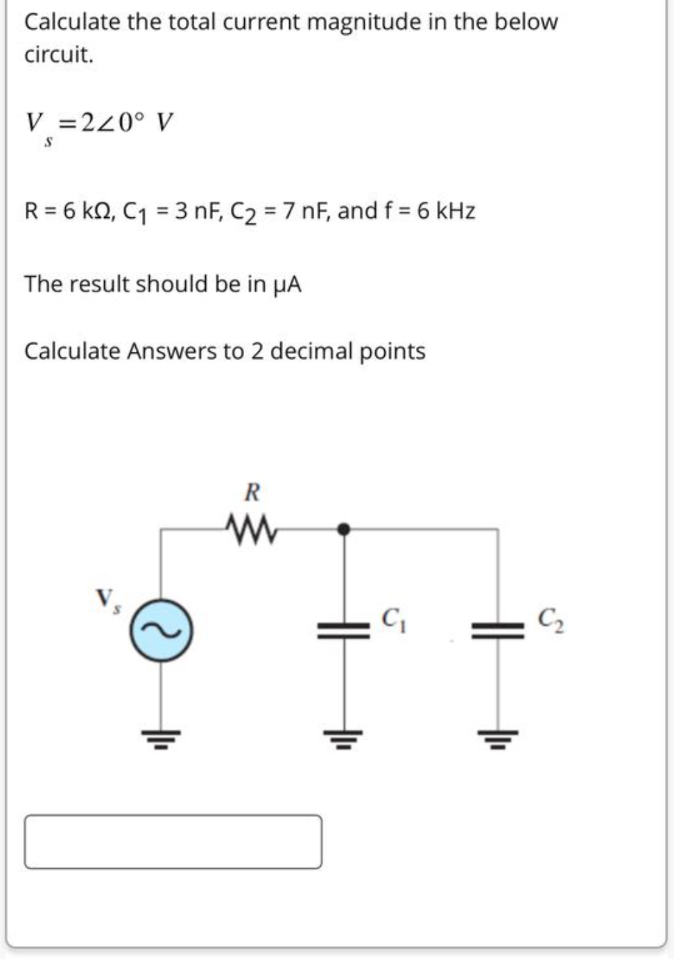 Solved Calculate the total current magnitude in the below | Chegg.com