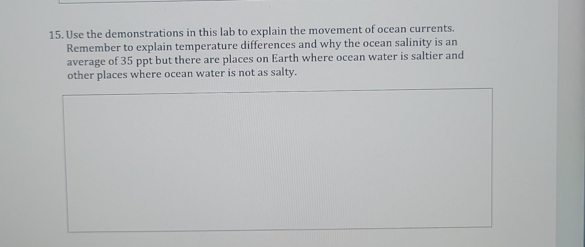 Solved 15. Use the demonstrations in this lab to explain the | Chegg.com