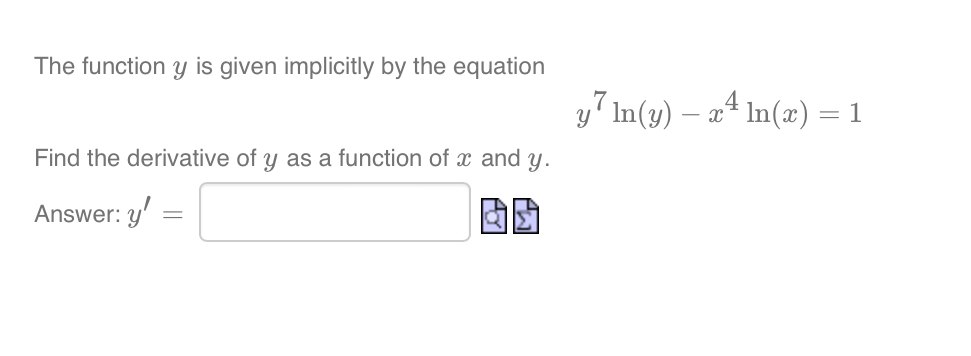 Solved The function y ﻿is given implicitly by the | Chegg.com