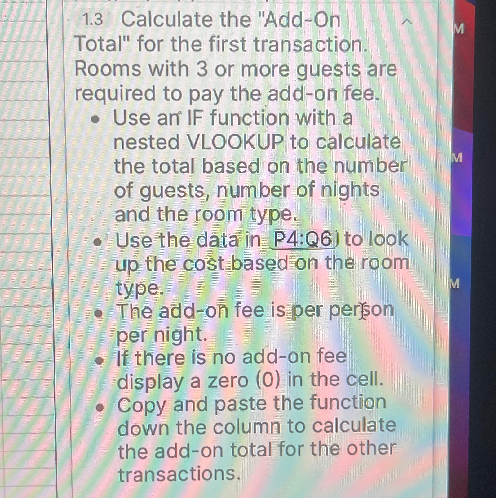 Solved 1.3 ﻿Calculate the "Add-OnTotal" for the first | Chegg.com