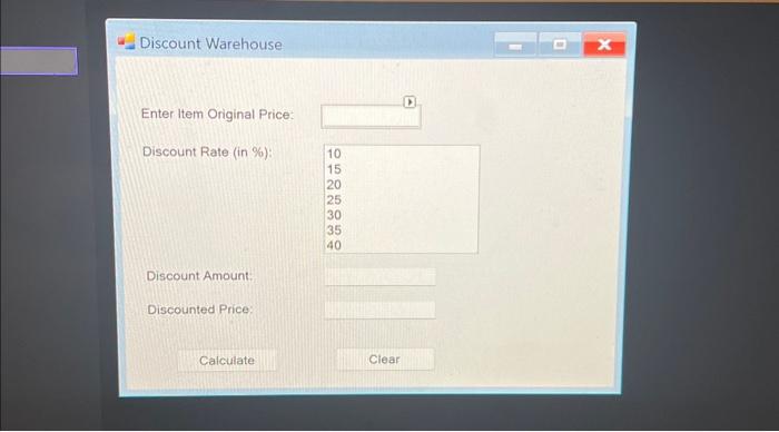 Solved I need help coding this in visual basic. i tried | Chegg.com