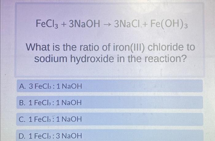 FeCl3 3NaOH - Phản Ứng Hóa Học và Ứng Dụng Thực Tiễn