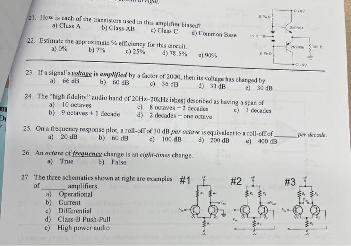 Solved 21. How is each of the transistors used in this | Chegg.com