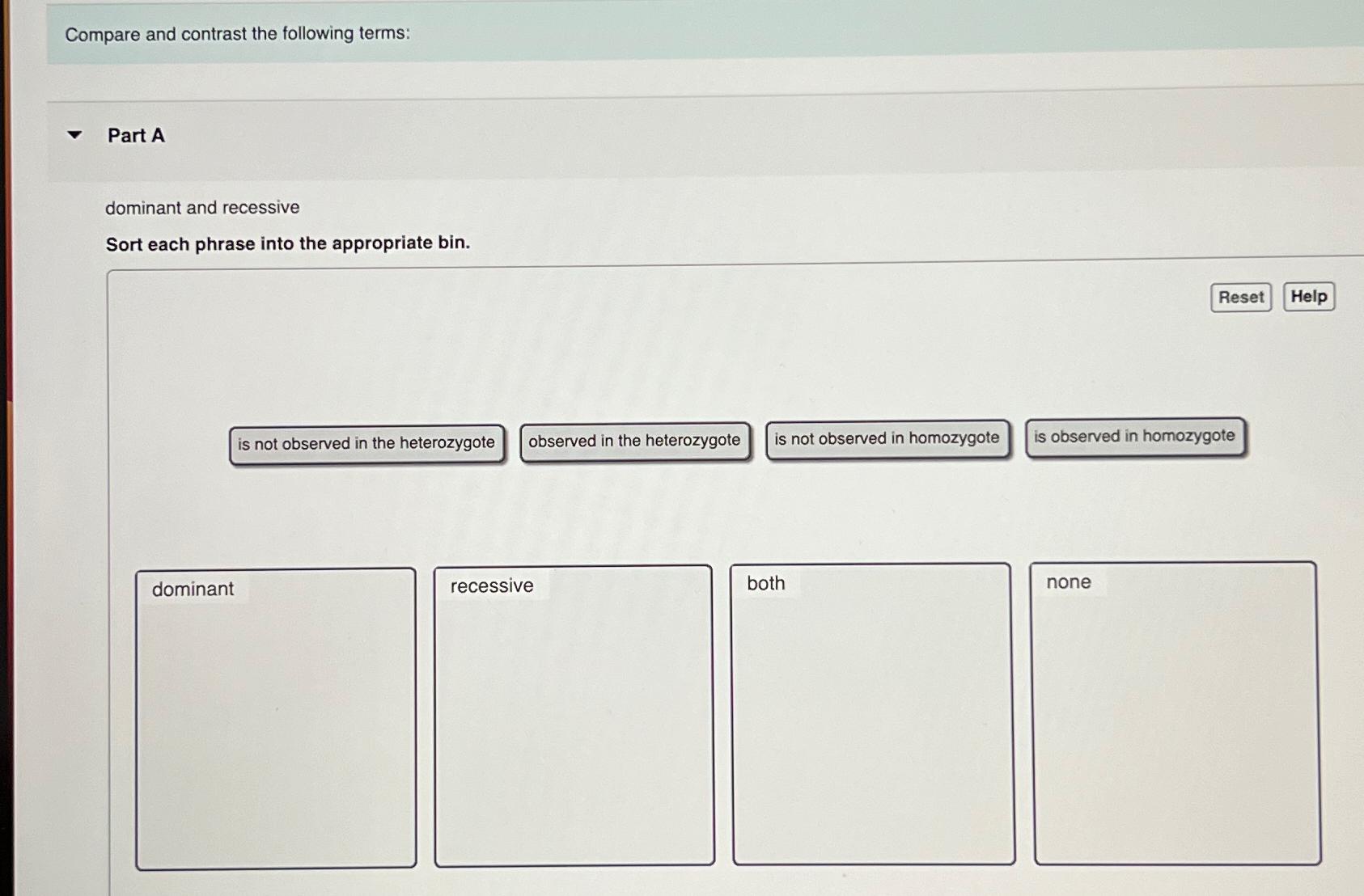 Solved Compare and contrast the following terms:Part | Chegg.com