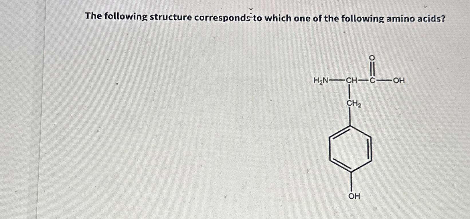 Solved The following structure corresponds to which one of | Chegg.com