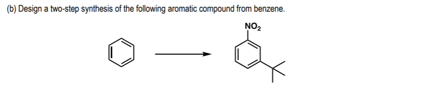 Solved (b) ﻿Design a two-step synthesis of the following | Chegg.com
