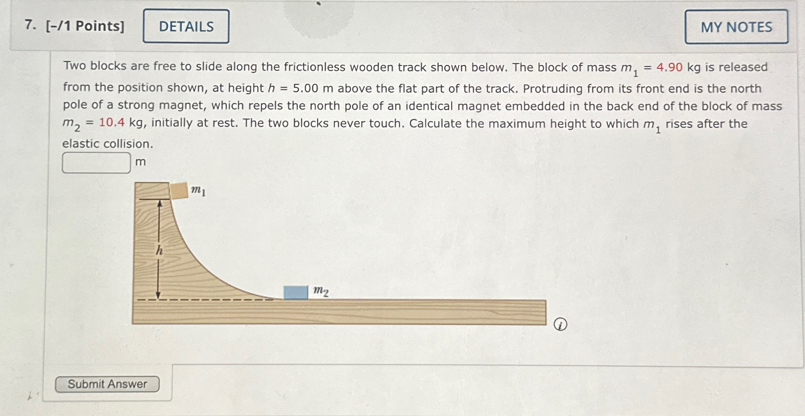 Solved [-/1 ﻿Points]Two blocks are free to slide along the | Chegg.com