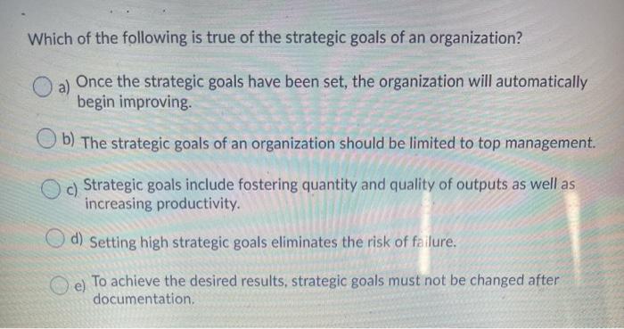 Solved Which of the following steps in the formal planning | Chegg.com
