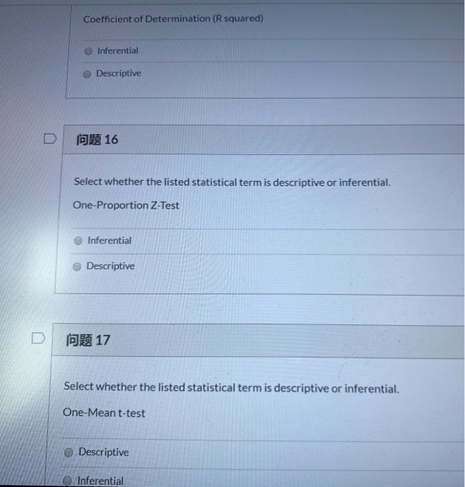 Solved Coefficient Of Determination R Squared Inferential