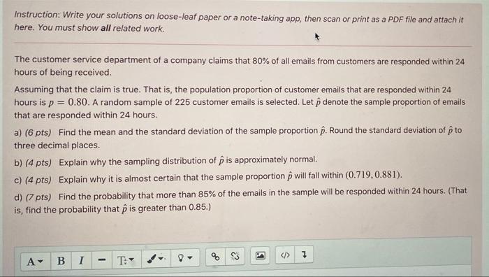 Solved Instruction: Write your solutions on loose-leaf paper | Chegg.com