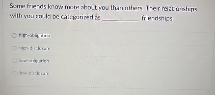 Some friends know more about you than others. Their | Chegg.com