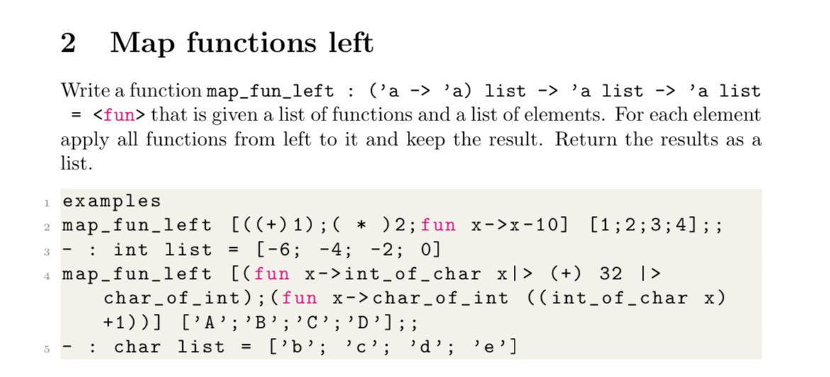 In ocalm2 ﻿Map functions leftWrite a function | Chegg.com