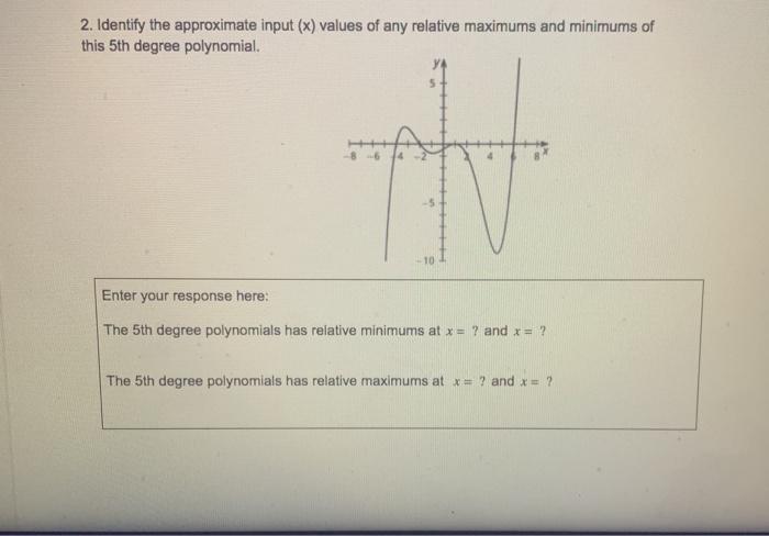 Solved 2. Identify the approximate input (x) values of any | Chegg.com