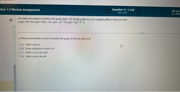 Solved Use shifts and scalings to transform the graph of | Chegg.com