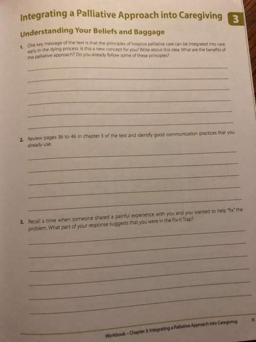 Solved Integrating a Palliative Approach: ESSENTIALS FOR | Chegg.com