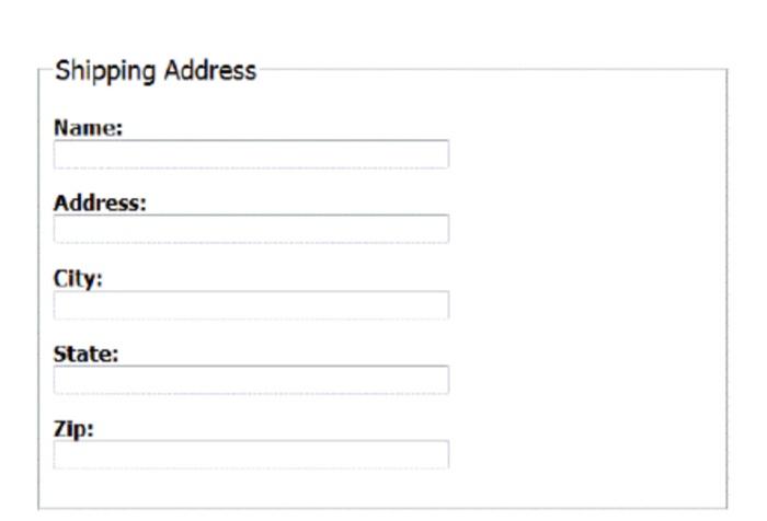 Solved Shipping Address Name: Address: City: State: Zip: | Chegg.com