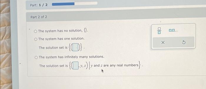 Solved Solve the system if possible ty using Comer's rule. | Chegg.com