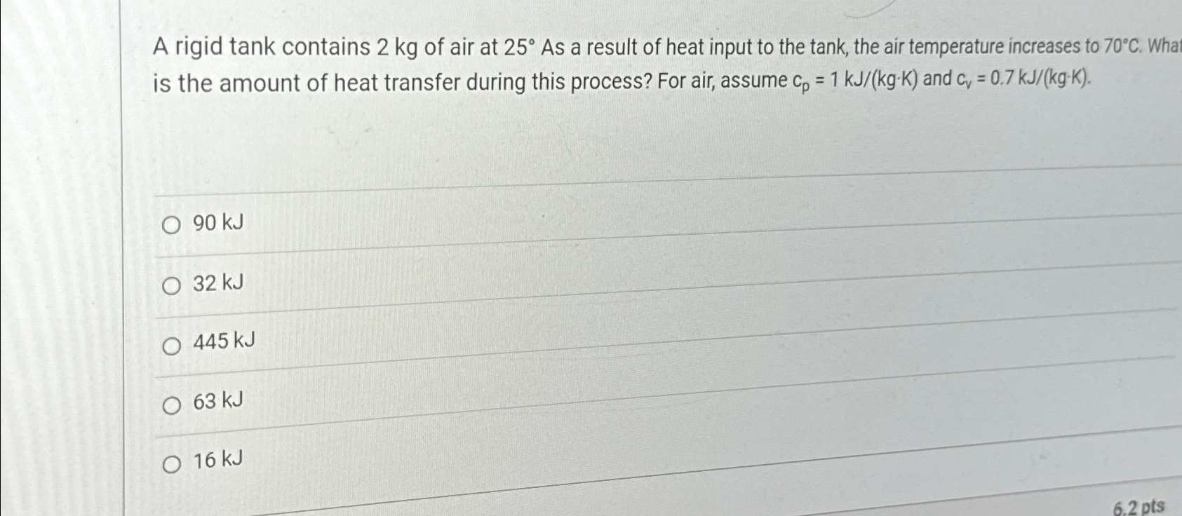 Solved A rigid tank contains 2kg ﻿of air at 25° ﻿As a result | Chegg.com