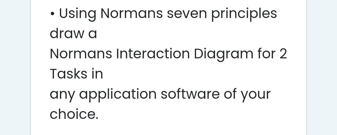 Solved HUMAN COMPUTER INTERACTION Hi I wanted two tasks | Chegg.com