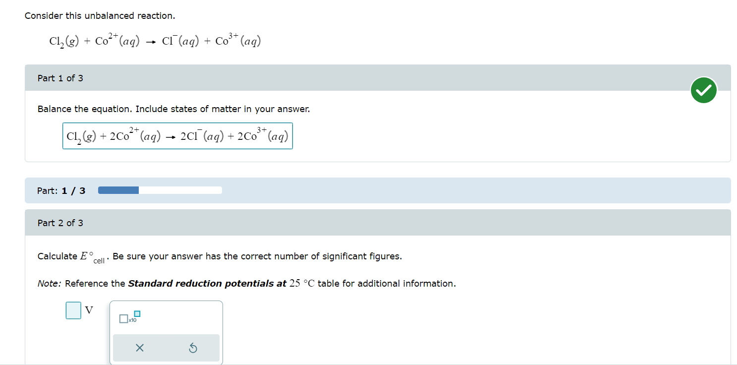 Solved Consider this unbalanced | Chegg.com