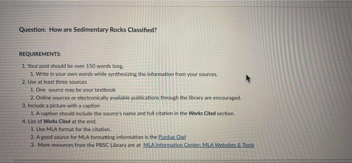 Solved Question: How are Sedimentary Rocks Classified? | Chegg.com