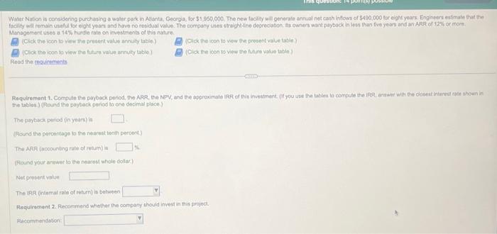 Solved (Cick the jocio to virw the present value annuity | Chegg.com