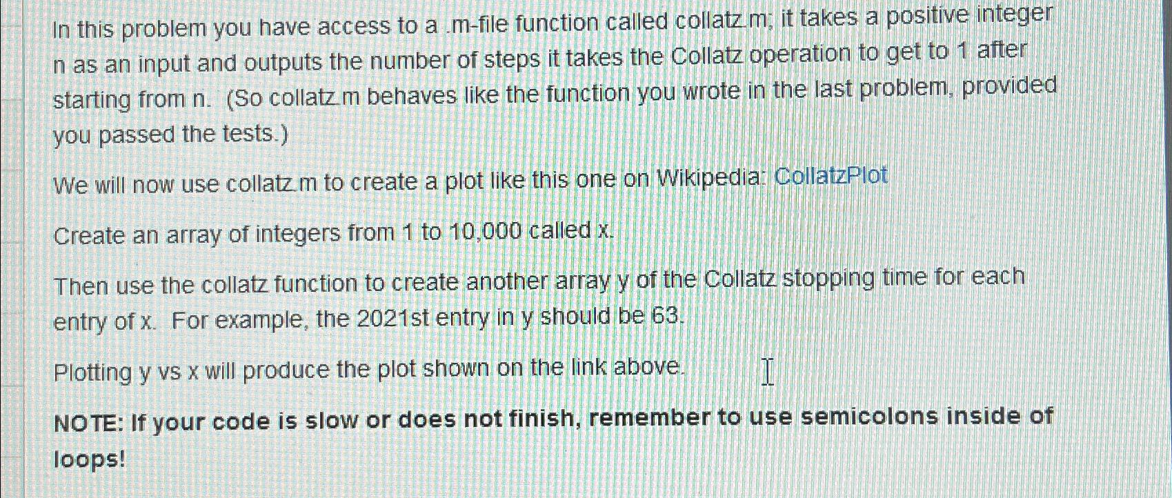 Solved In this problem you have access to a m-file function | Chegg.com