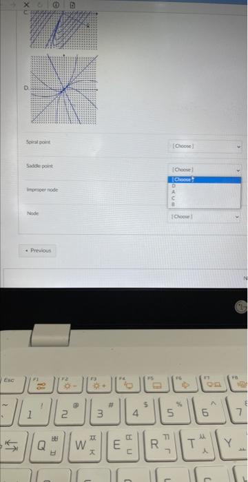 Solved Spiral point Saddle point Improper node | Chegg.com