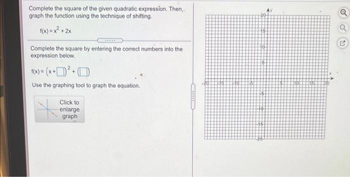 Solved Complete the square of the given quadratic | Chegg.com