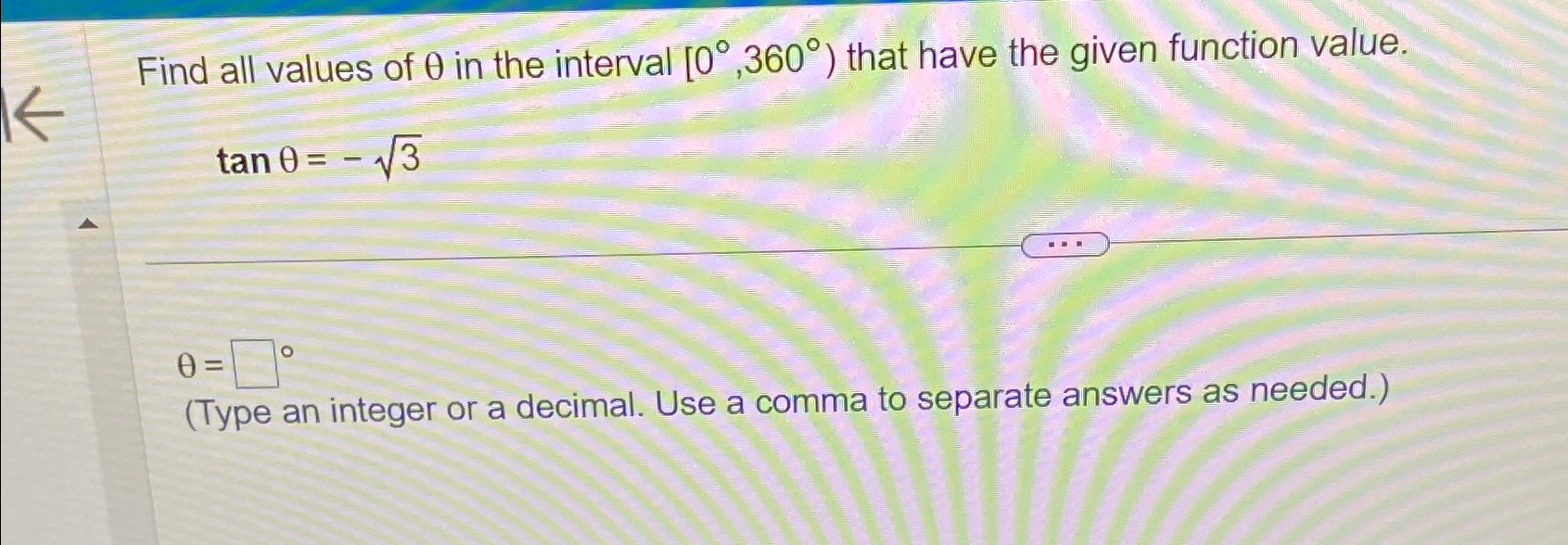 Solved Find all values of θ ﻿in the interval [0°,360°) ﻿that | Chegg.com