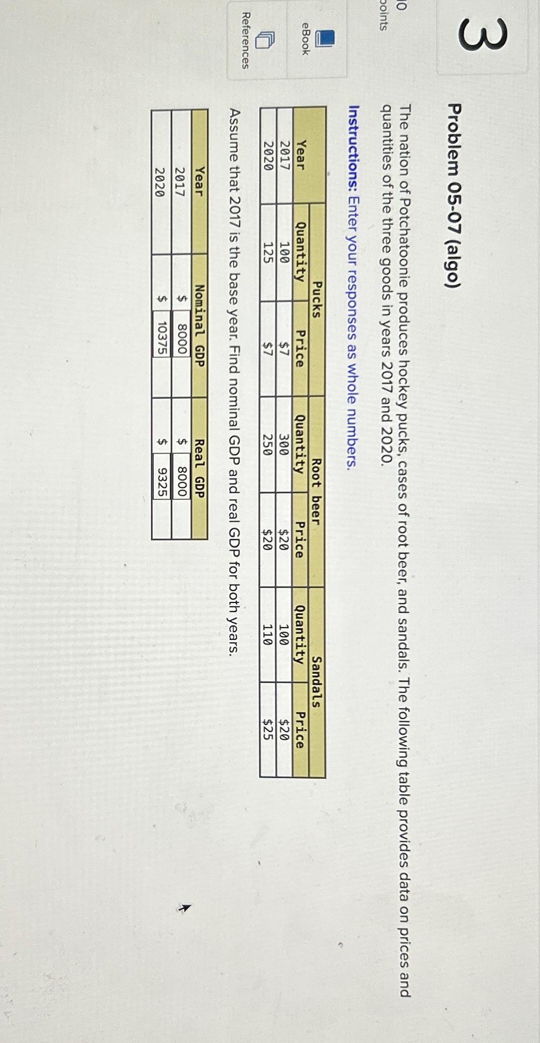 Solved Problem 05-07 (algo)The nation of Potchatoonie | Chegg.com