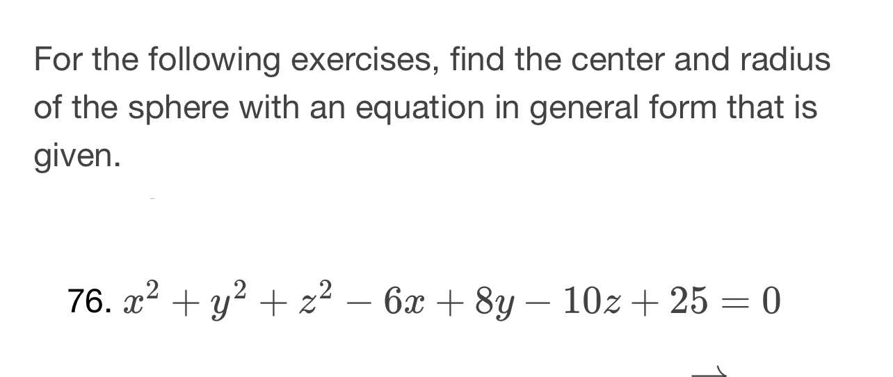 Solved For the following exercises, find the center and | Chegg.com