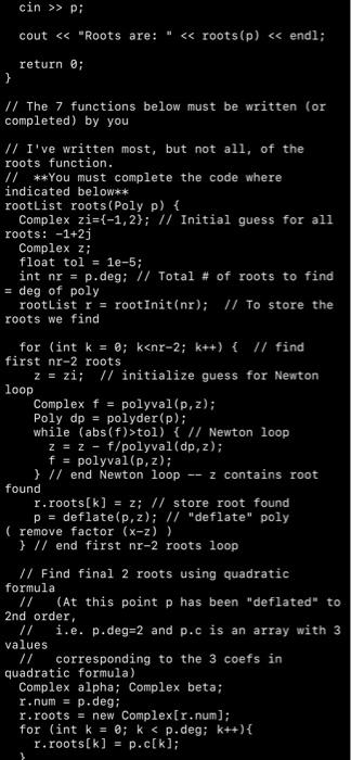 Solved im having trouble returning the "r", for the 2 roots | Chegg.com