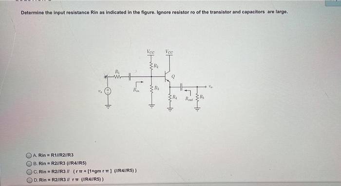 Solved In the circuit shown below, the transistor Q is known | Chegg.com