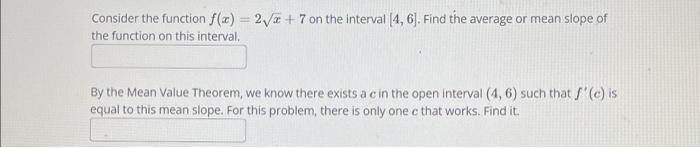 Solved Consider the function f(x)=2x+7 on the interval | Chegg.com