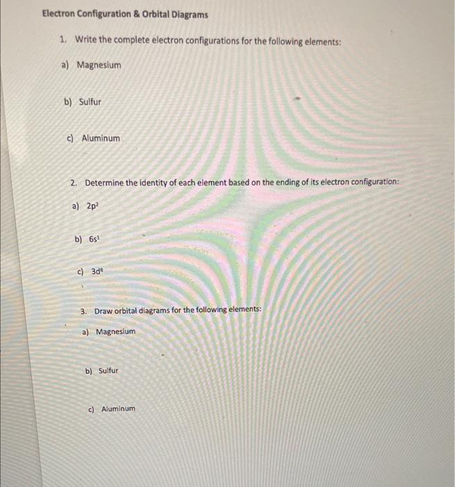 Solved 4. Write the electron configuration and draw the | Chegg.com