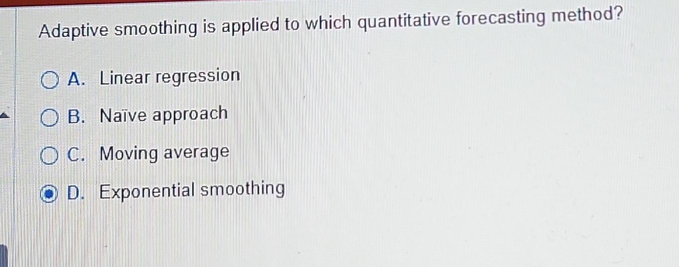 Solved Adaptive smoothing is applied to which quantitative | Chegg.com
