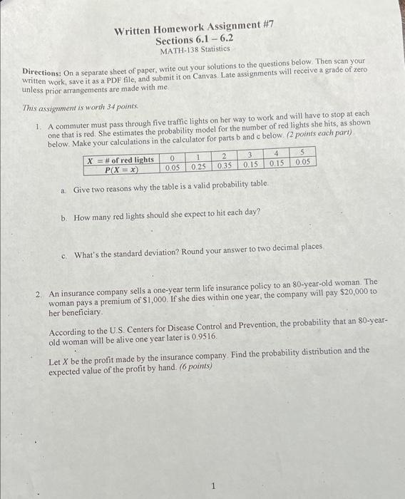 Solved Directions: On a separate sheet of paper, write out | Chegg.com