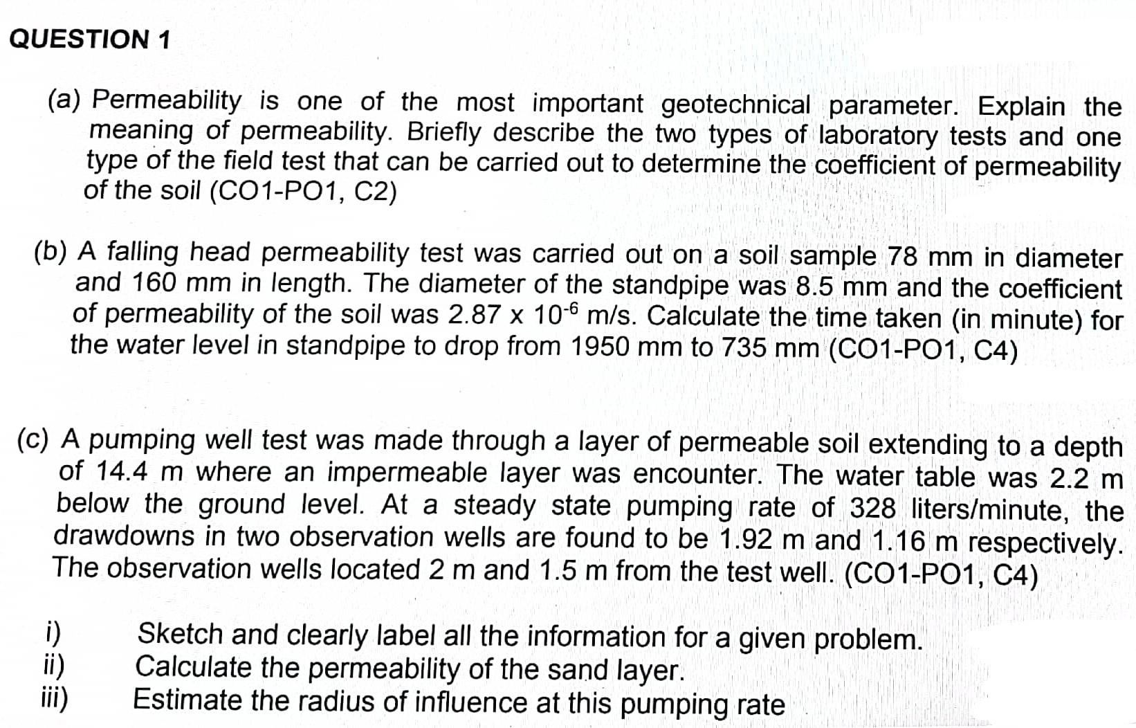Solved (a) Permeability is one of the most important | Chegg.com