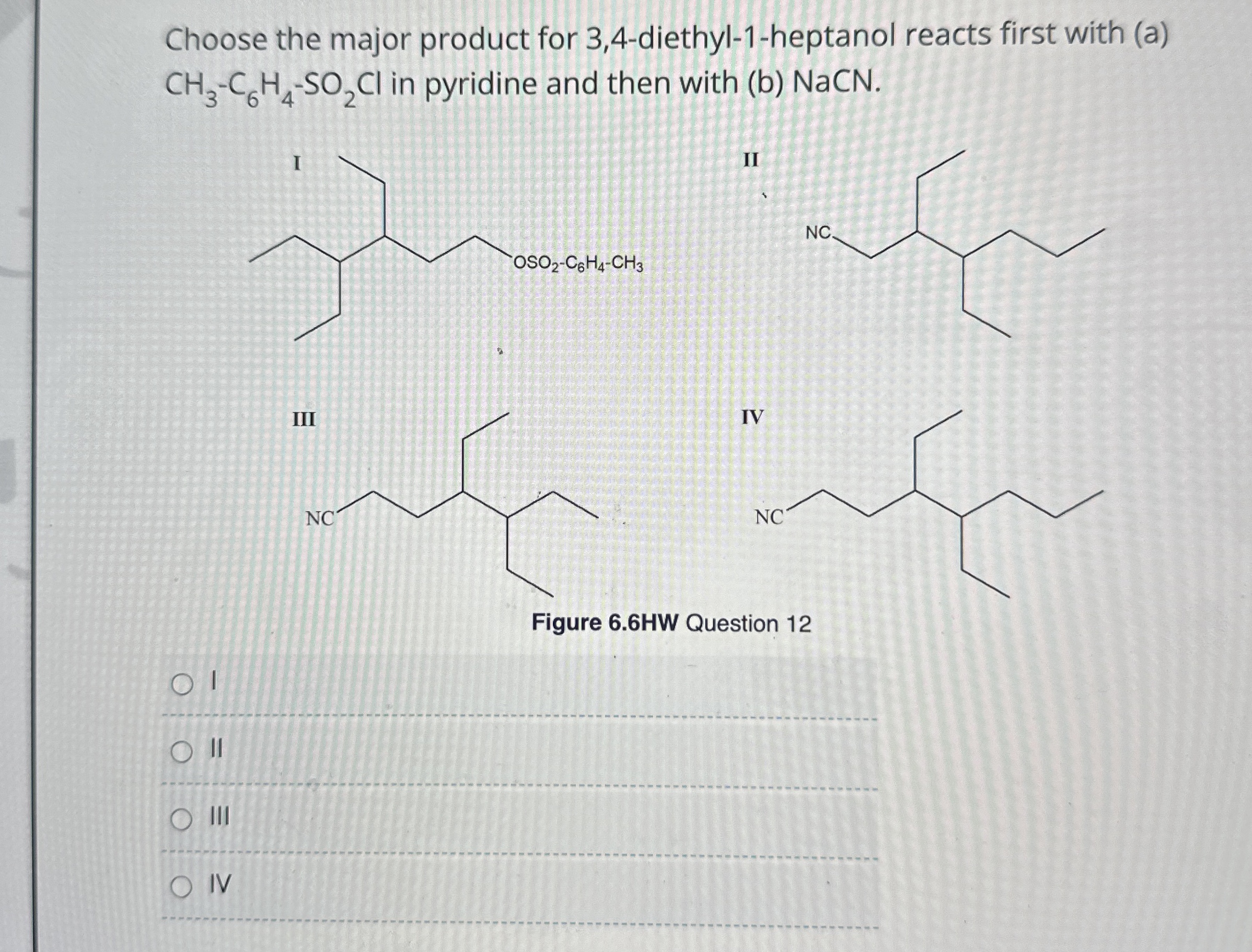 Solved Choose the major product for 3,4-diethyl-1-heptanol | Chegg.com