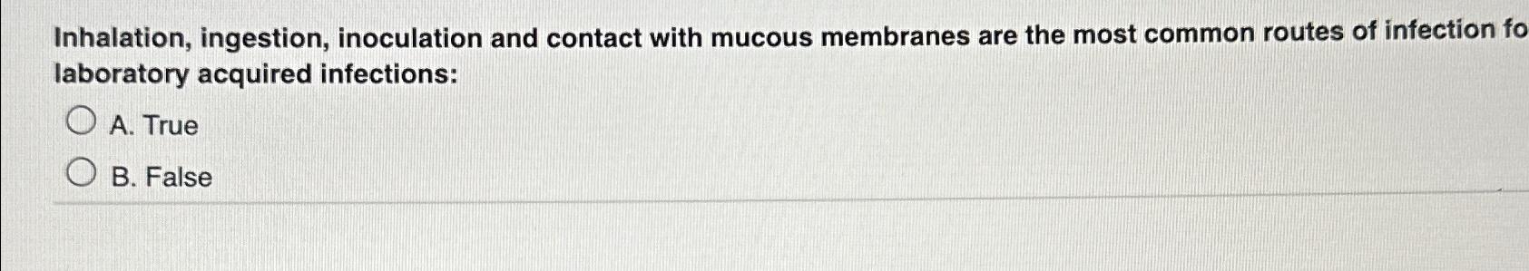 Solved Inhalation, ingestion, inoculation and contact with | Chegg.com