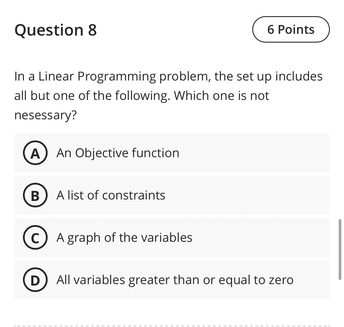 Solved READ FROM IMAGE Question 8In a Linear Programming | Chegg.com