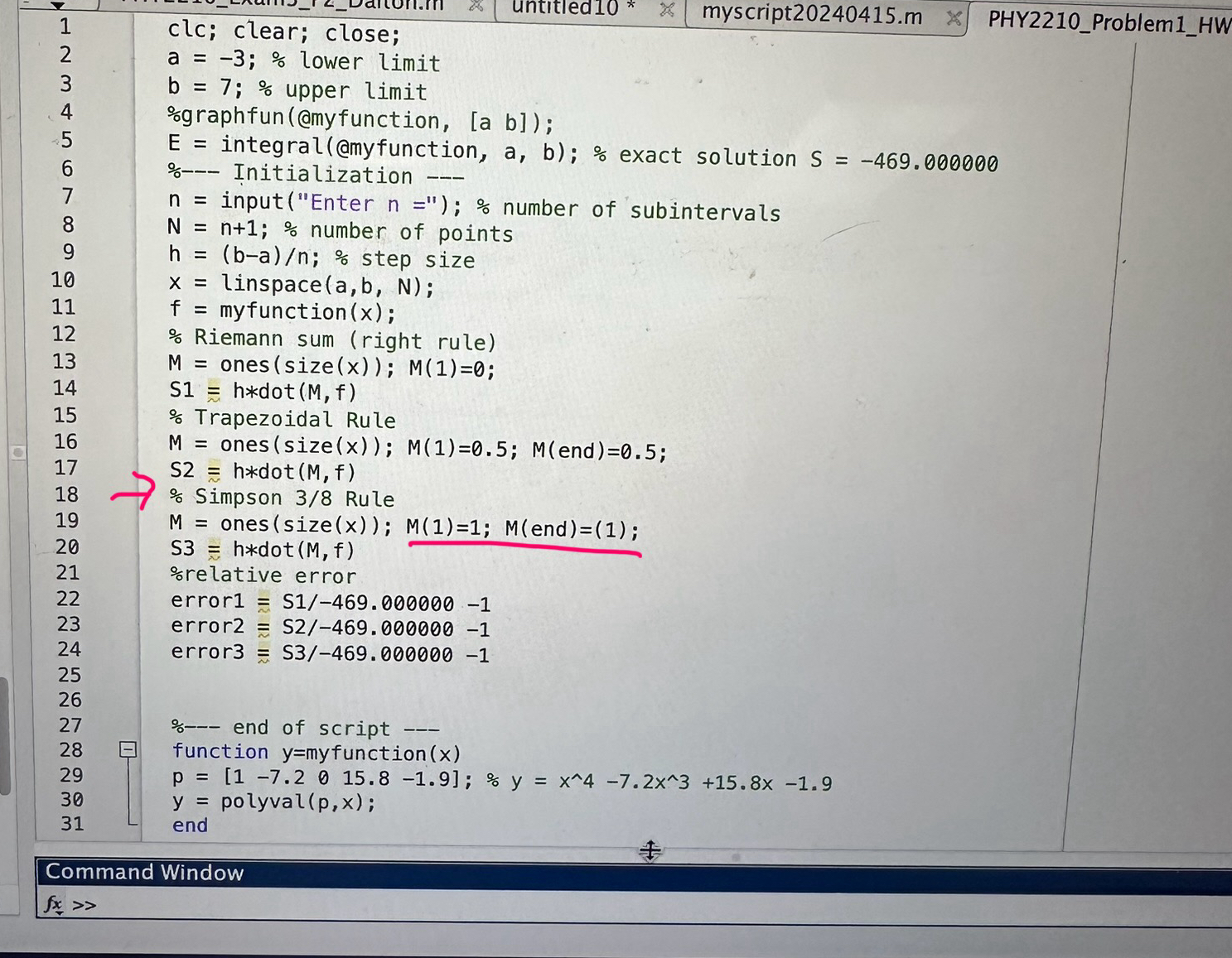 Solved Given a function: ﻿f(x) = ﻿x^4 - 7.2x^3 +15.8x - 1.9 | Chegg.com