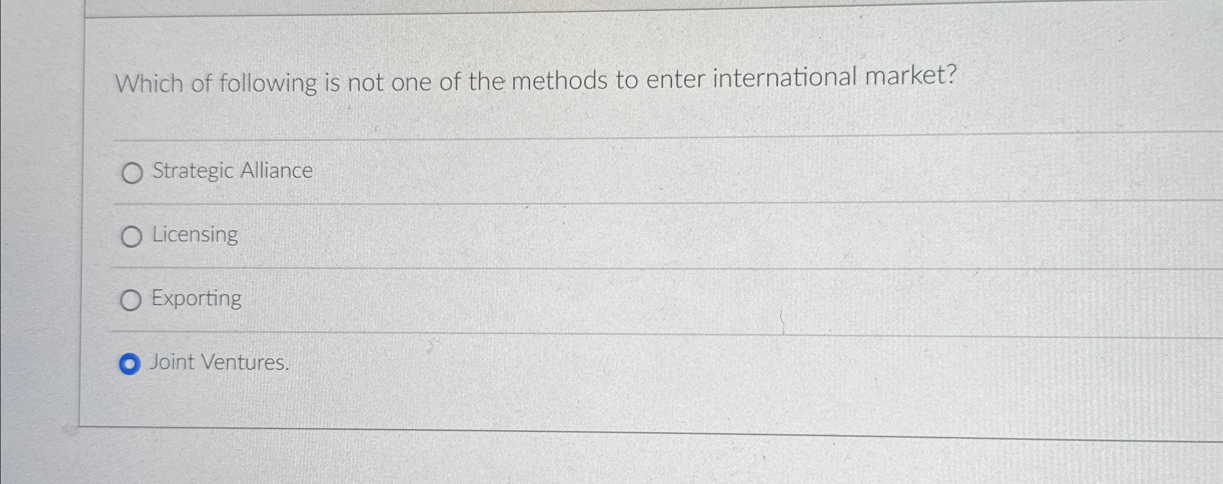 Solved Which of following is not one of the methods to enter | Chegg.com