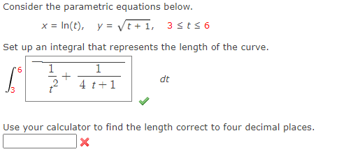Solved Consider the parametric equations | Chegg.com