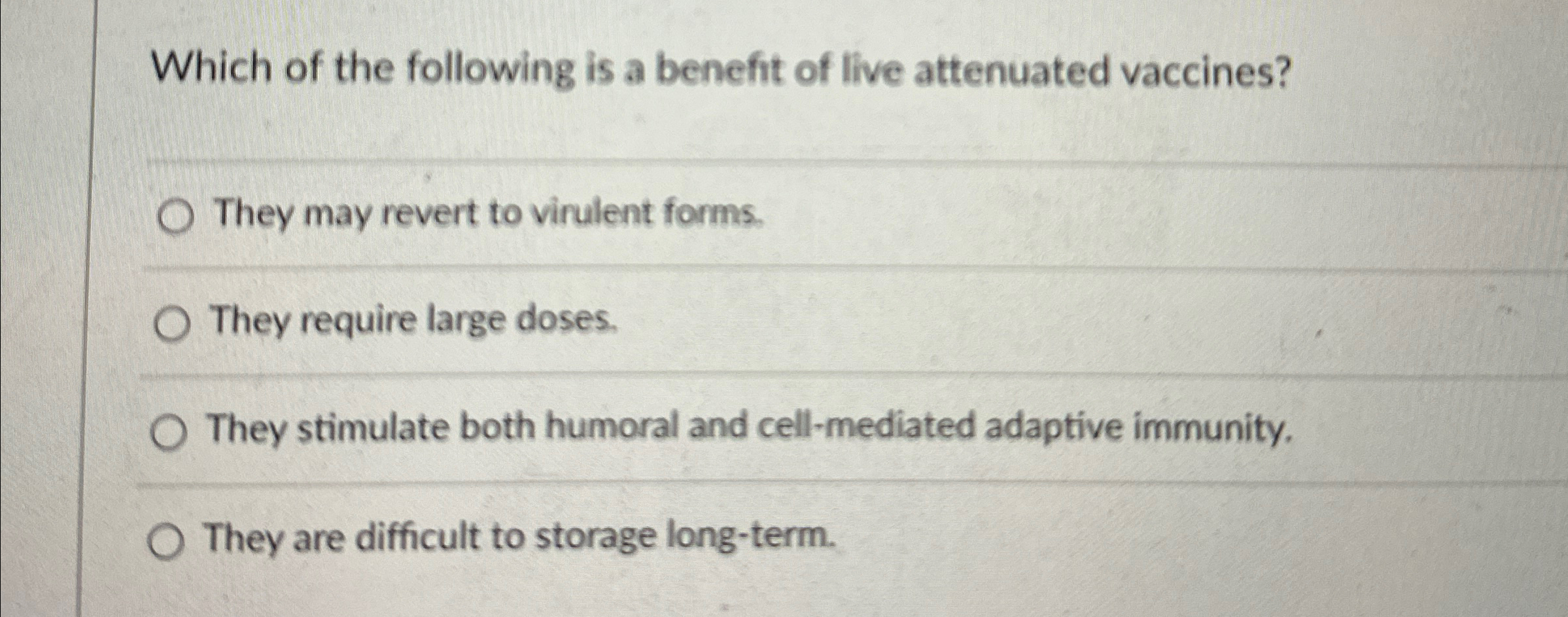 Solved Which of the following is a benefit of live | Chegg.com