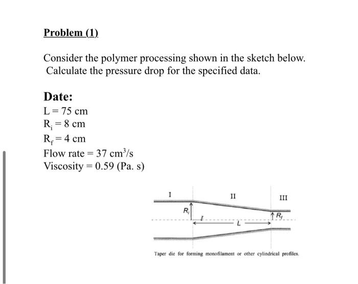 Solved Problem (1). Consider the polymer processing shown in | Chegg.com